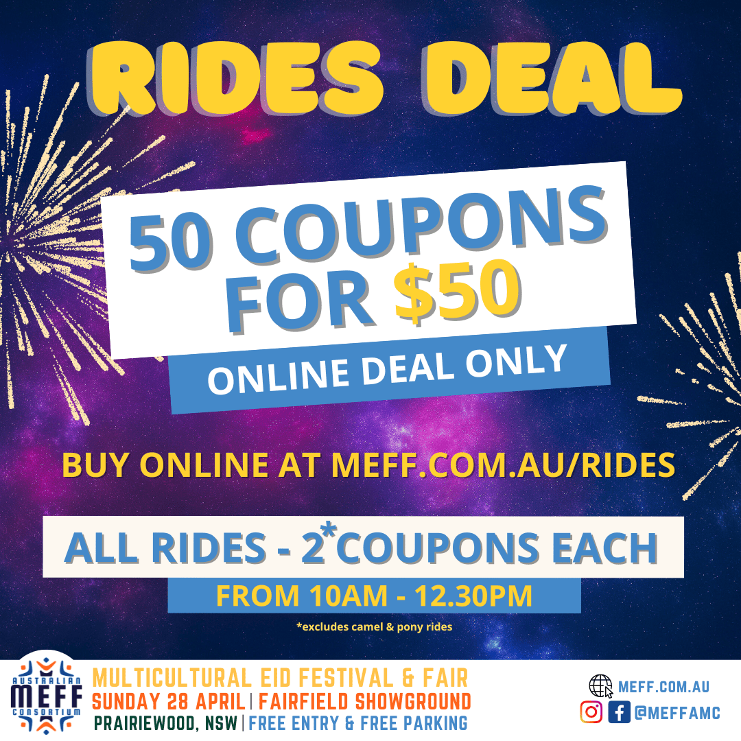 Ride more, spend less wih our rides deals!